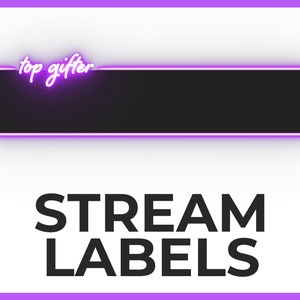 Animated Neon Stream Labels Twitch Labels Latest Follower - Etsy