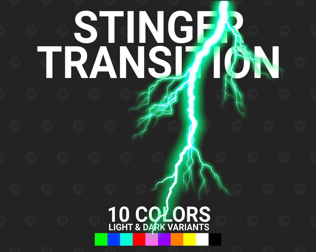 Lightning Stinger Transitions, Thunder Clap Electric Animated Twitch ...