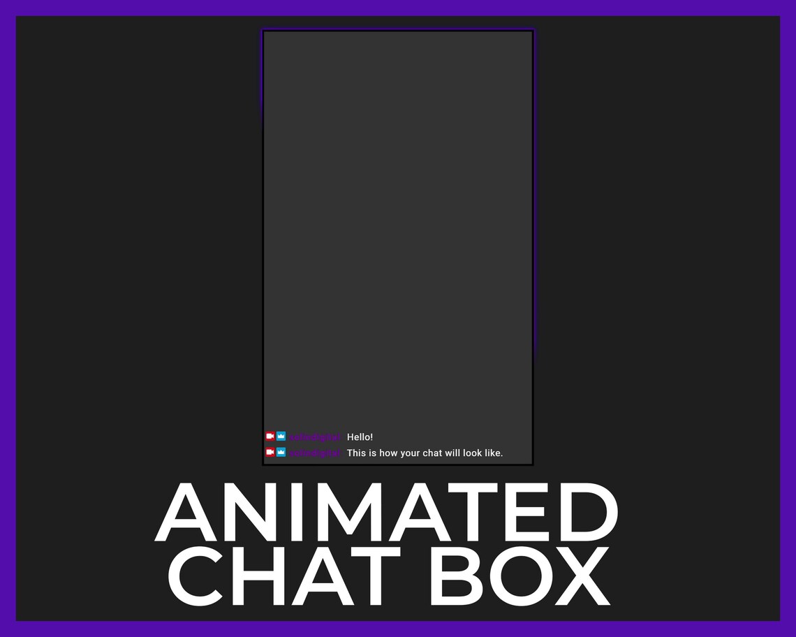 Twitch Animated Chat Box, Scalable, Mix and Match Stream Overlays for ...