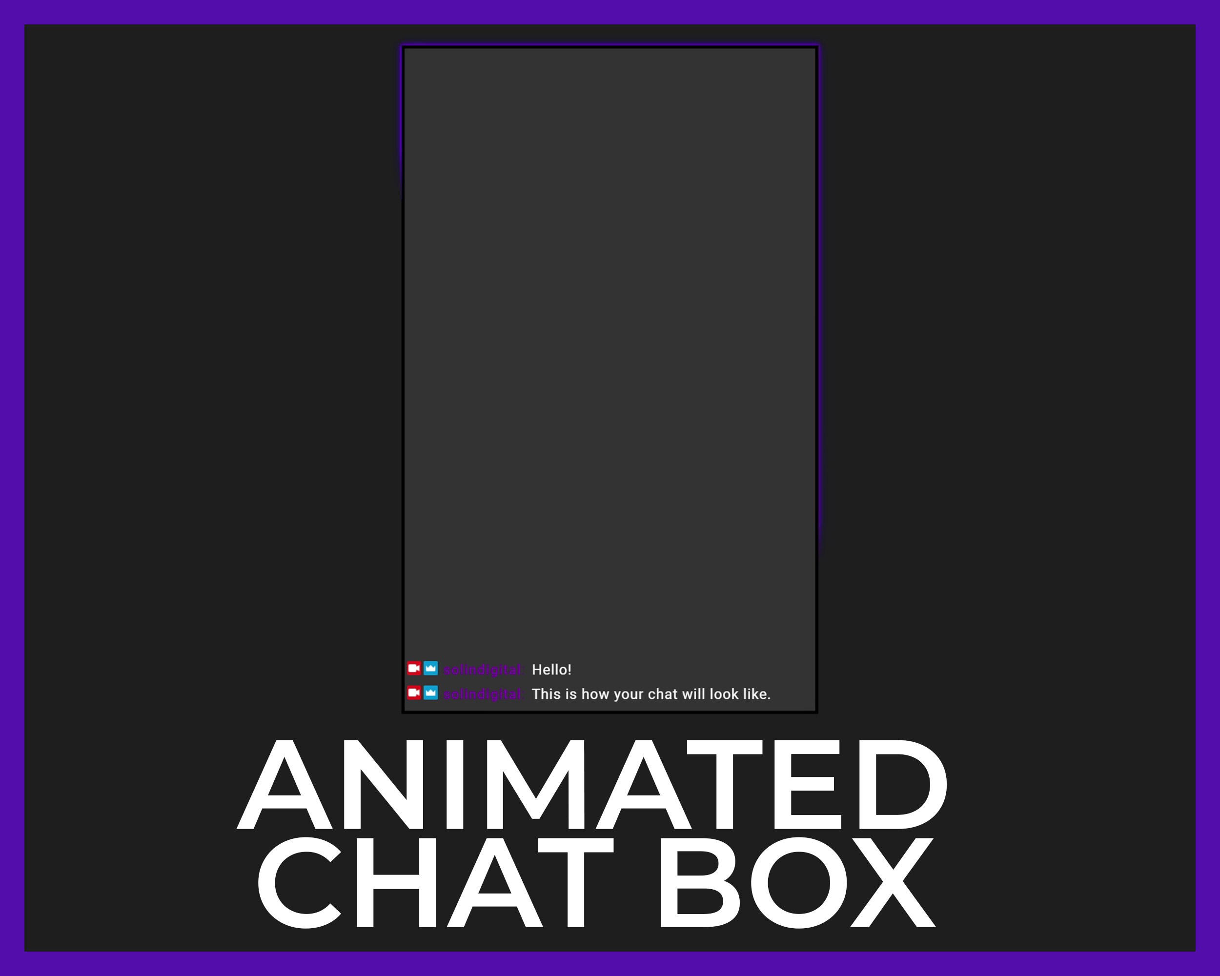 Twitch Animated Chat Box, Scalable, Mix and Match Stream Overlays for ...