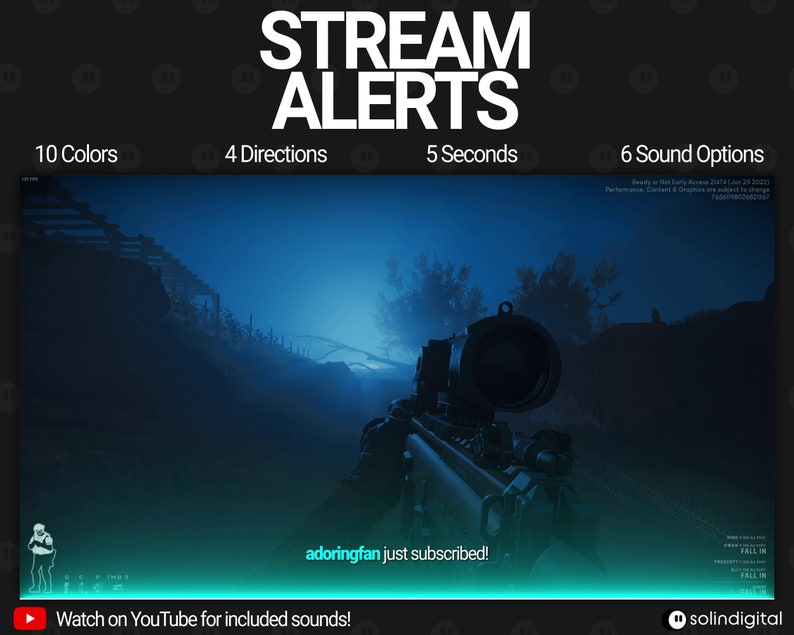 Neon Minimal Fullscreen Alerts, 10 Colors With 6 Sounds, Animated Light ...