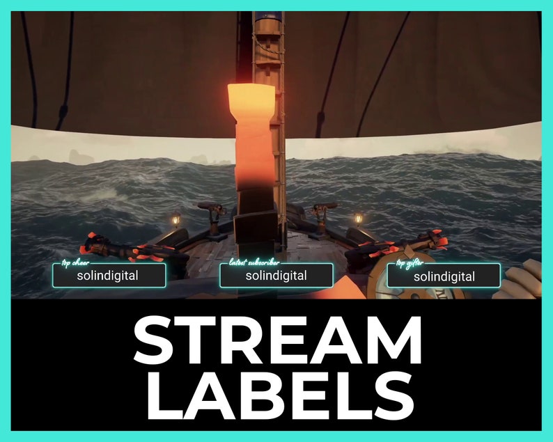 Animated Neon Stream Labels Twitch Labels Latest Follower - Etsy