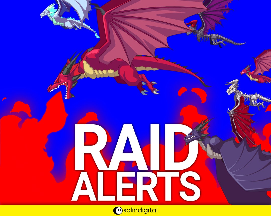 Dragon Raid Alerts for Twitch Streamers, Fire Drake Wyvern Flame ...