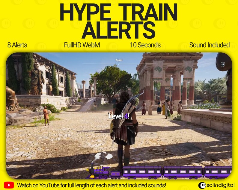 Locomotive Hype Train Alerts With Levels, Steam Train Twitch Alerts ...