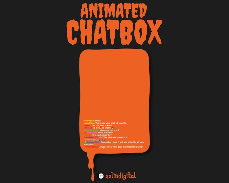 Halloween Animated Chatbox | Spooky Stream Chat Overlay | 5 Sizes ...