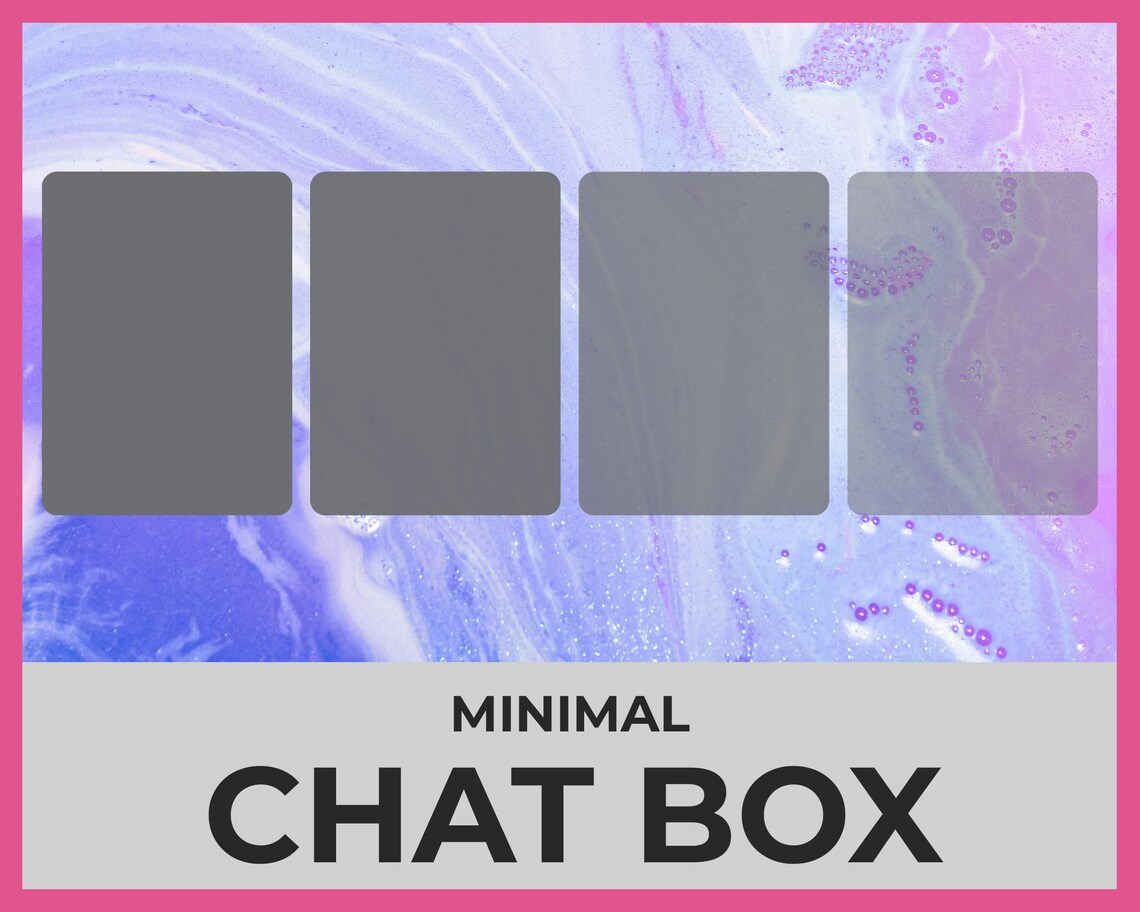 Twitch Chat Box Scalable Mix and Match Stream Overlays for - Etsy