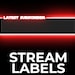 Animated Neon Stream Labels, Twitch Labels, Latest Follower Subscriber ...
