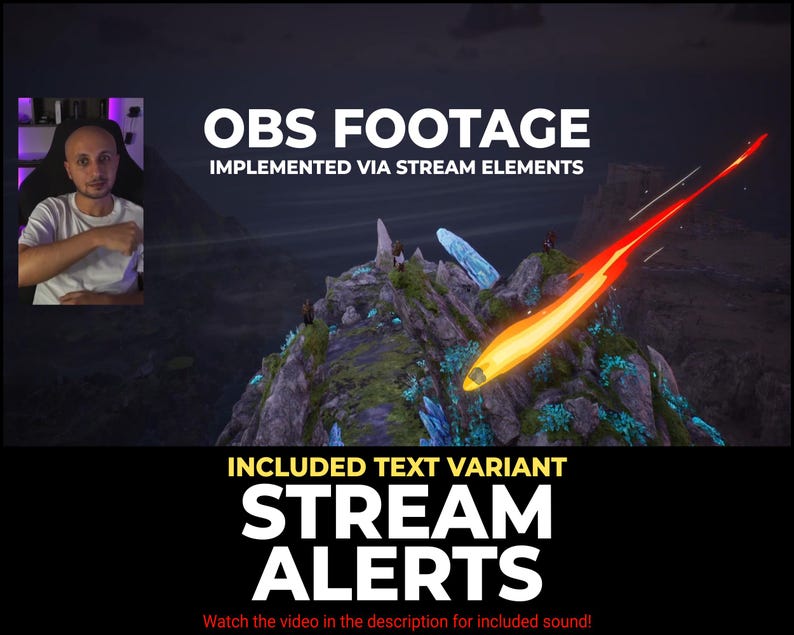 Meteor Stream Alerts, Comet Fall Impact Fire Overlay Sound Assets With ...