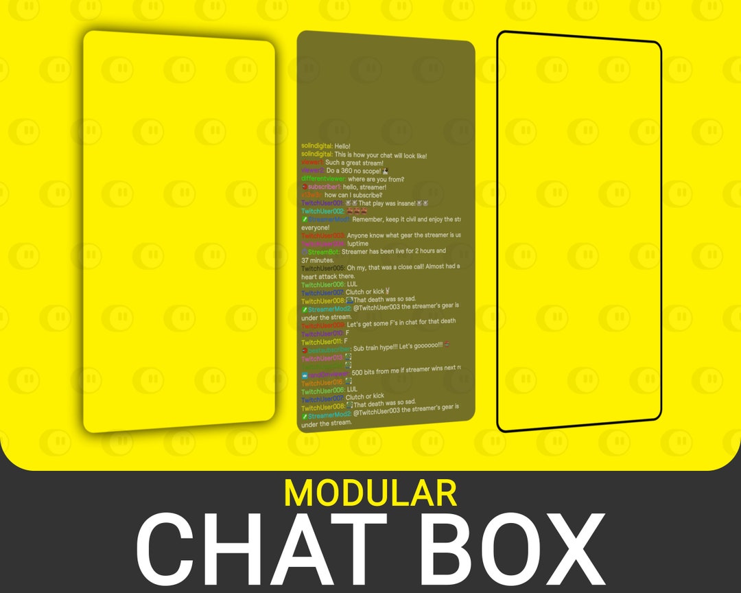 Modular Twitch Chat Box, 3 Layers, 5 Shapes, 11 Transparency, 4 ...