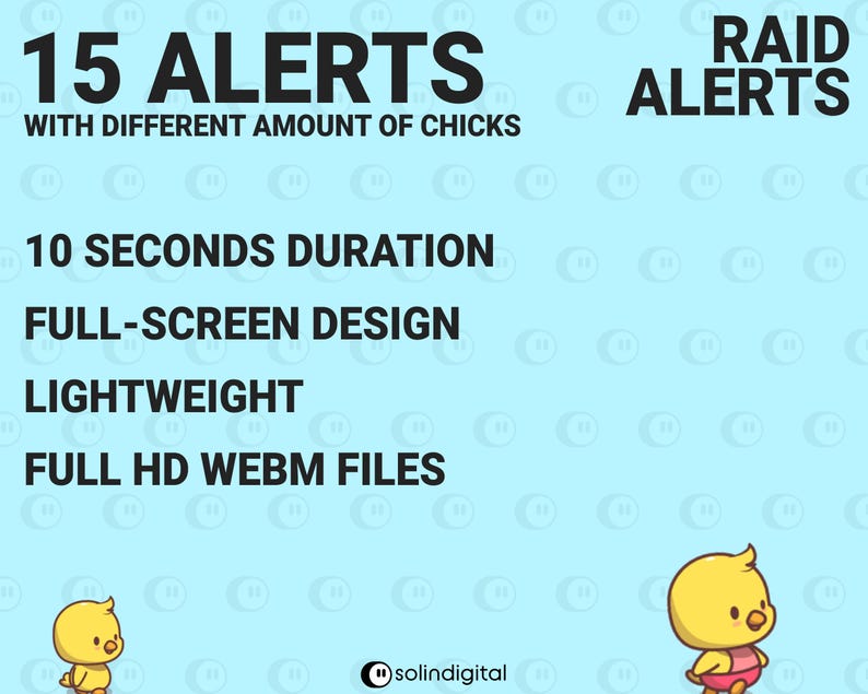 Chicks Raid Alerts, Cute Chibi Host Kawaii Bird Funny Animal Animated ...