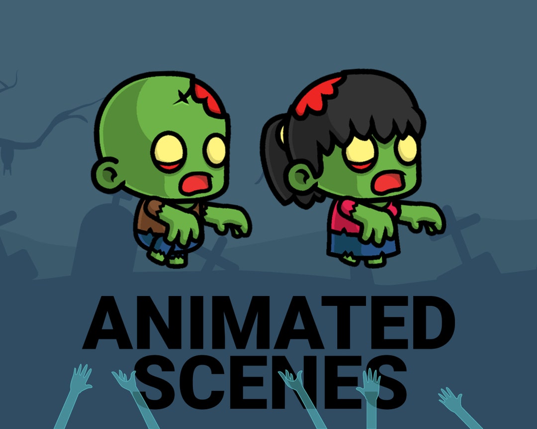Graveyard Zombies Animated Scenes, BRB, Be Right Back, Starting Soon ...