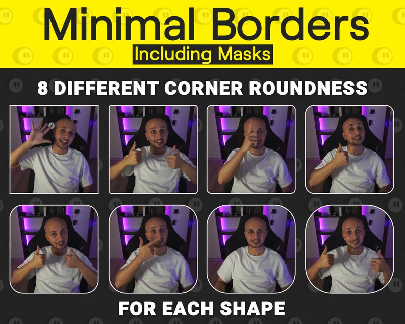 Minimal Border Overlays Camera Layout for Streaming Easy to - Etsy