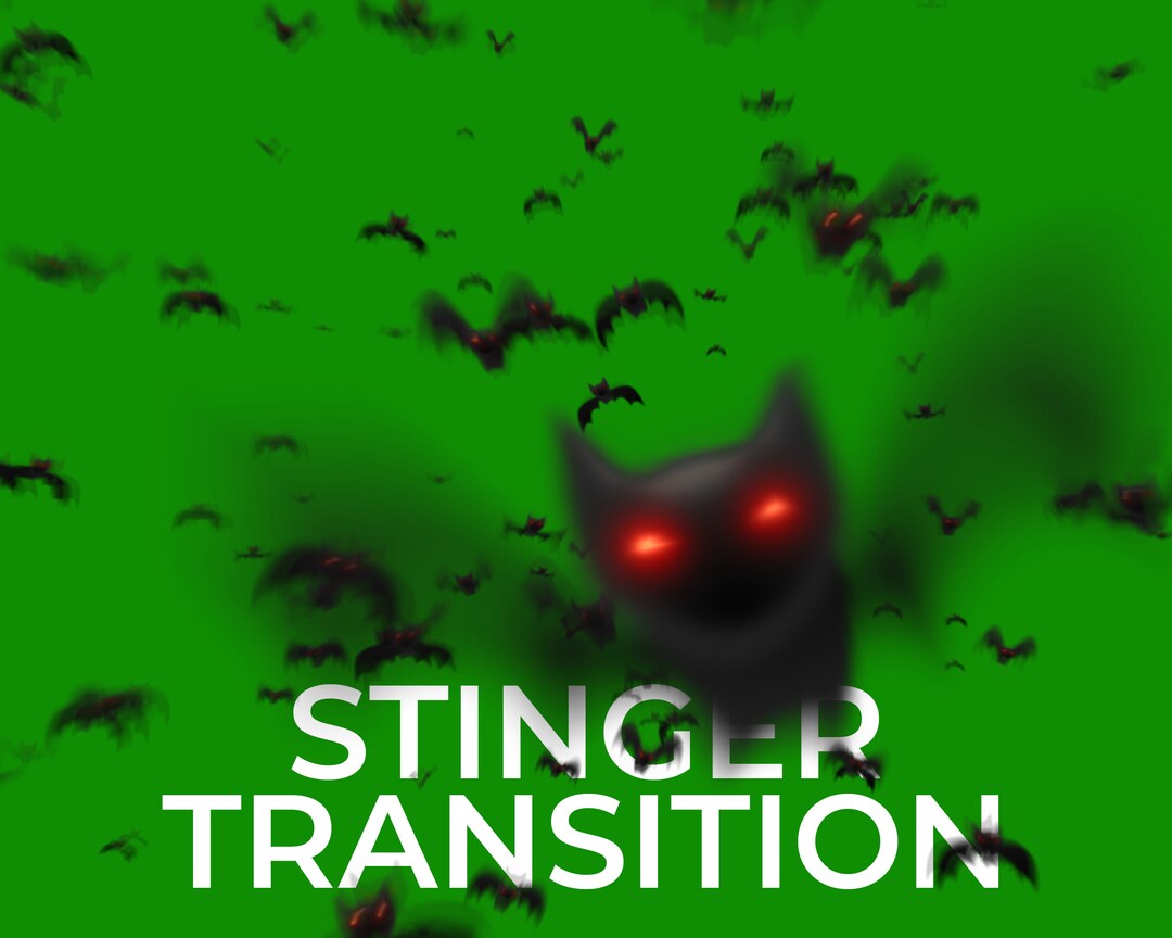 Bats Stinger Transition, Animated Twitch Overlays, Spooky Halloween ...