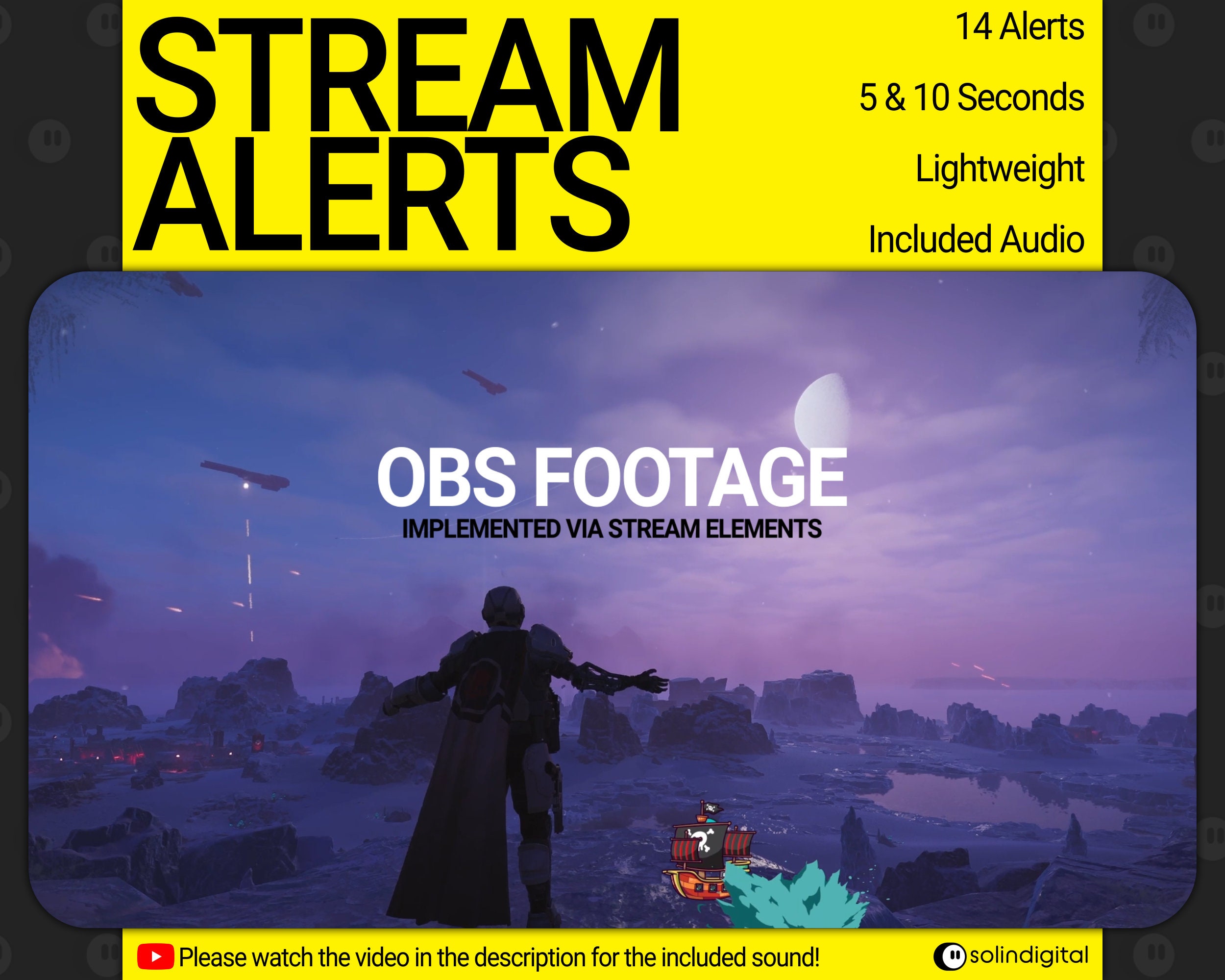 Pirate Ship Stream Alerts for Twitch, Animated One Sea Thieves Piece ...