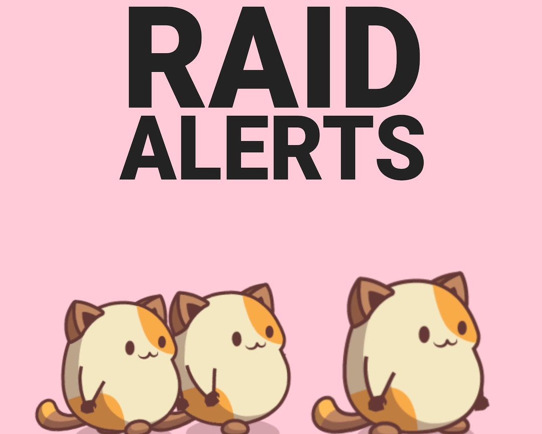 Cats Raid Alerts, Cute Chibi Host Kawaii Kitten Funny Animal Animated ...