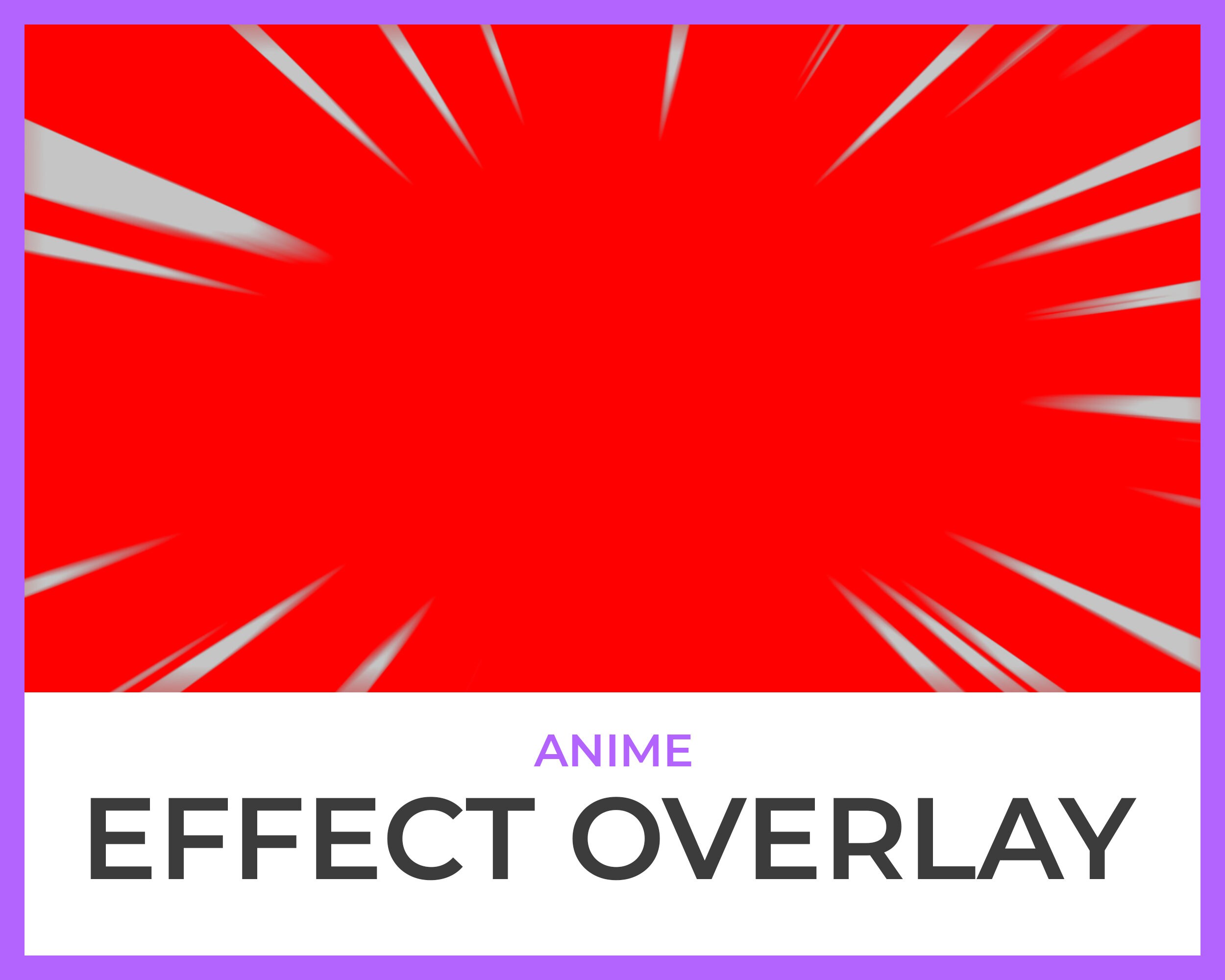 Anime Effect Animated Twitch Overlay for Streamers, Speed Effect, Easy ...