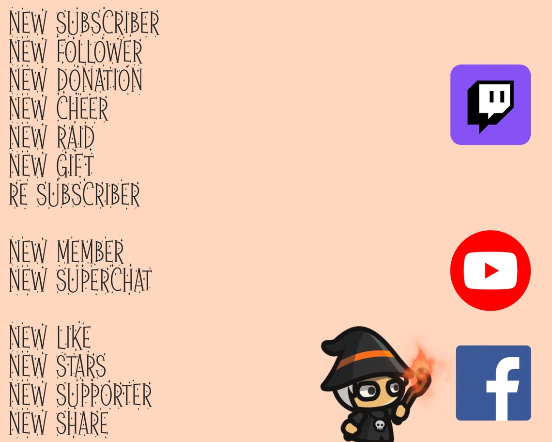 Magical Animated Alerts for Twitch Streams, Cute Kawaii Chibi Overlay ...