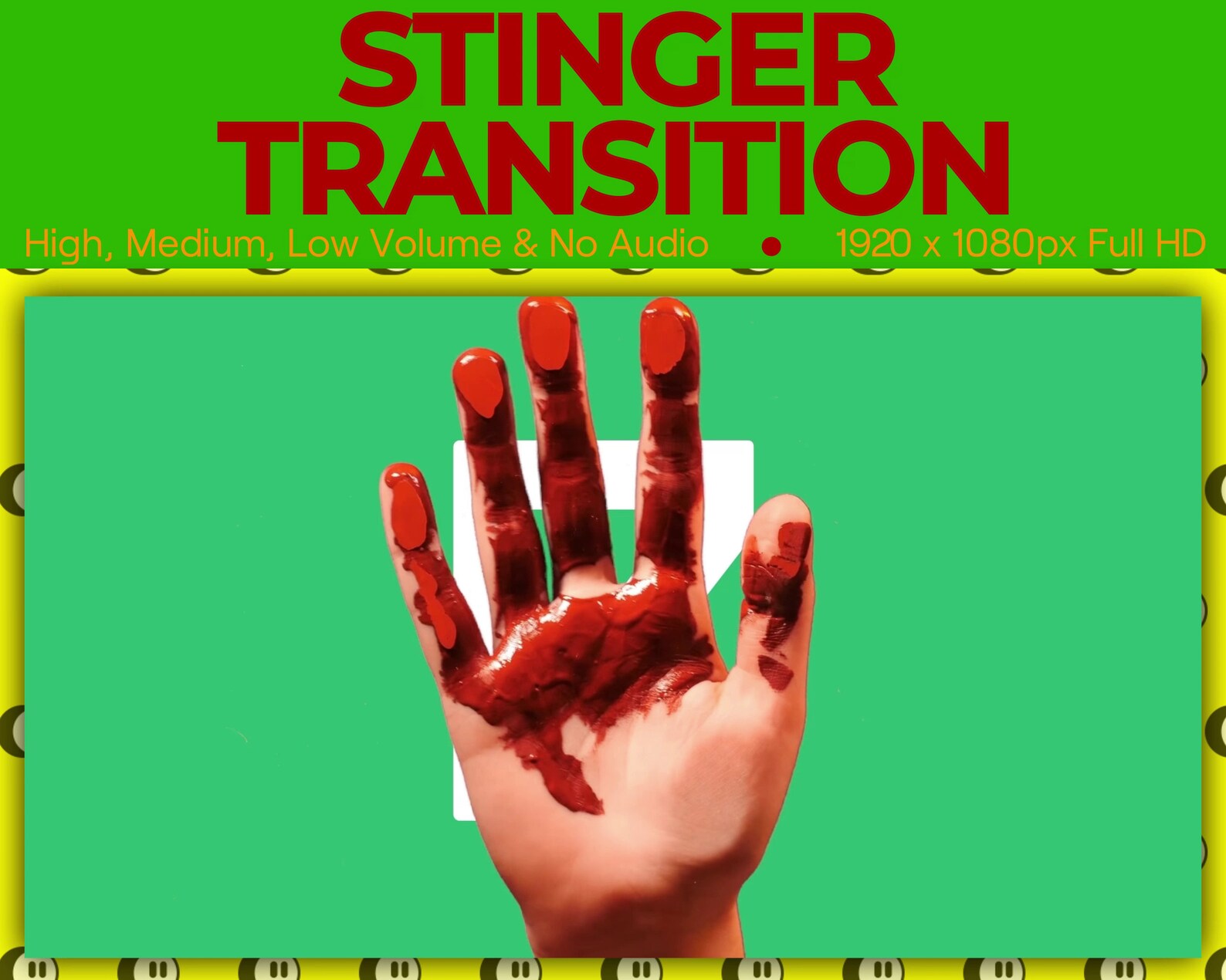 Bloody Hand Stinger Transition, Animated Twitch Overlays, Spooky ...