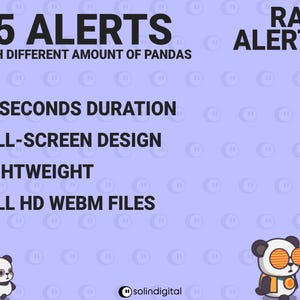 Panda Raid Alerts, Cute Chibi Host Kawaii Bear Funny Animal Animated ...
