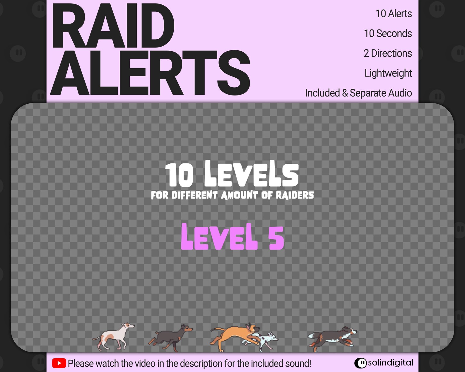 Pixel Dogs Raid Alerts, Cute Funny Puppy Chasing Cat Animated Stream ...
