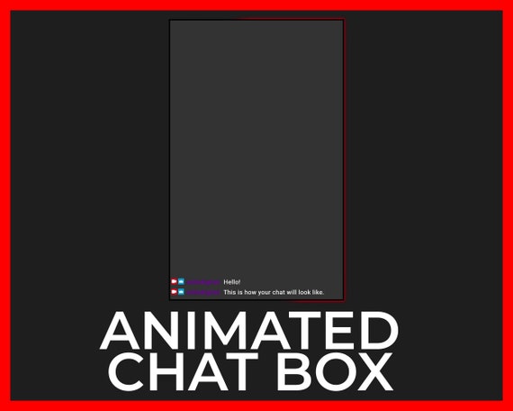 Twitch Animated Chat Box Scalable Mix and Match Stream - Etsy