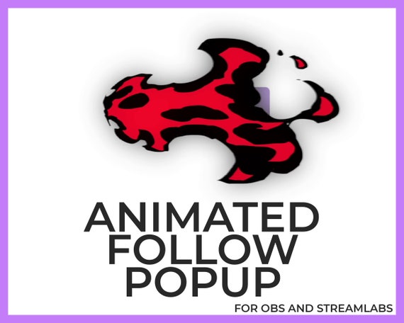 Animated Twitch Fire Follow Pop-up Overlay Scalable Easy to - Etsy