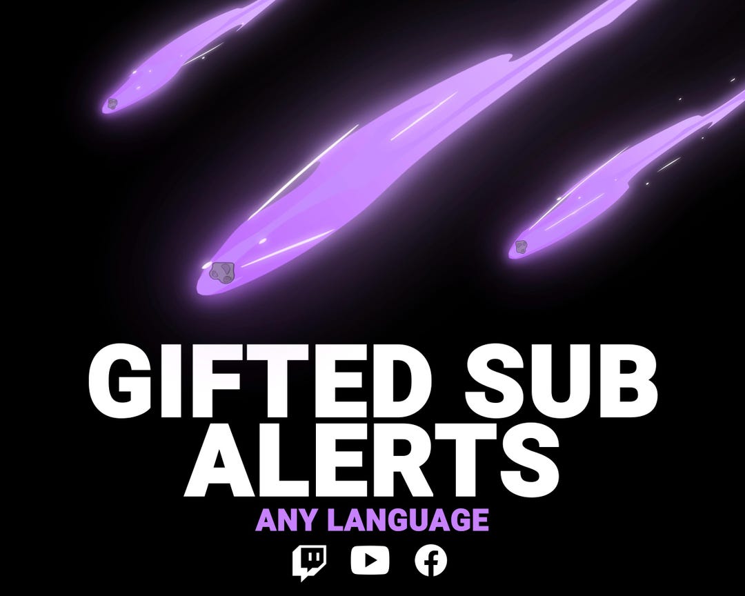 Meteor Gifted Sub Alerts, Comet Fall Impact Fire Subscriber Bomb ...