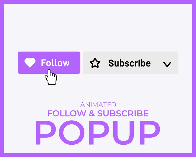 Animated Twitch Follow and Subscribe Pop-up Overlays Light - Etsy