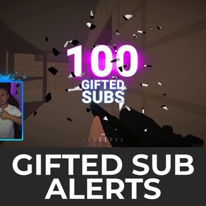 Custom Logo Gifted Sub Alerts for Twitch Streams, Bit Cheer Donation ...