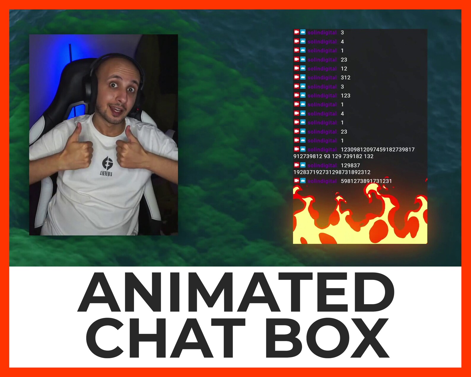 Fire Animated Chat Box for Twitch, Scalable Stream Overlays for OBS ...