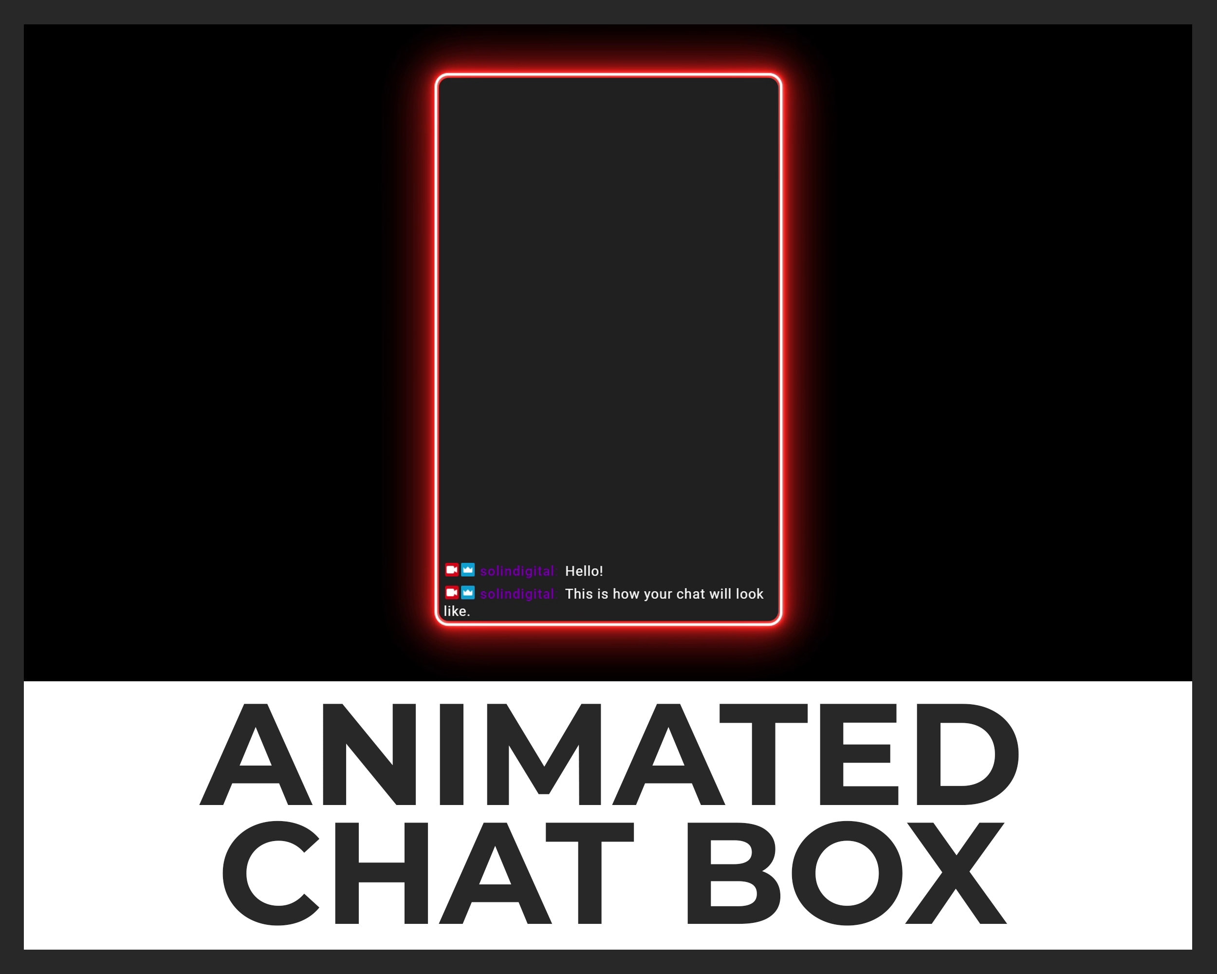 Animated Red Saber Chat Box, Semi-transparent Light Chat Box Overlay ...