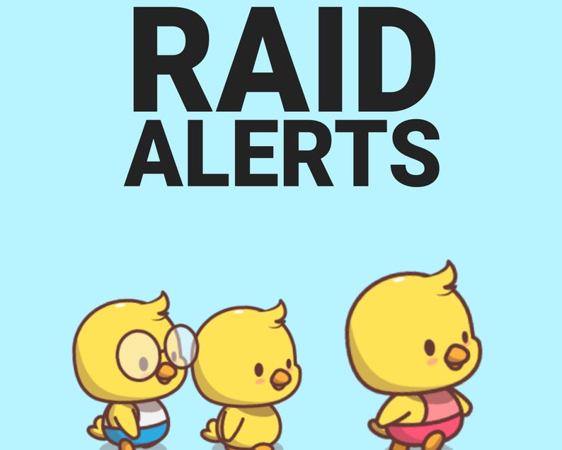 Chicks Raid Alerts, Cute Chibi Host Kawaii Bird Funny Animal Animated ...