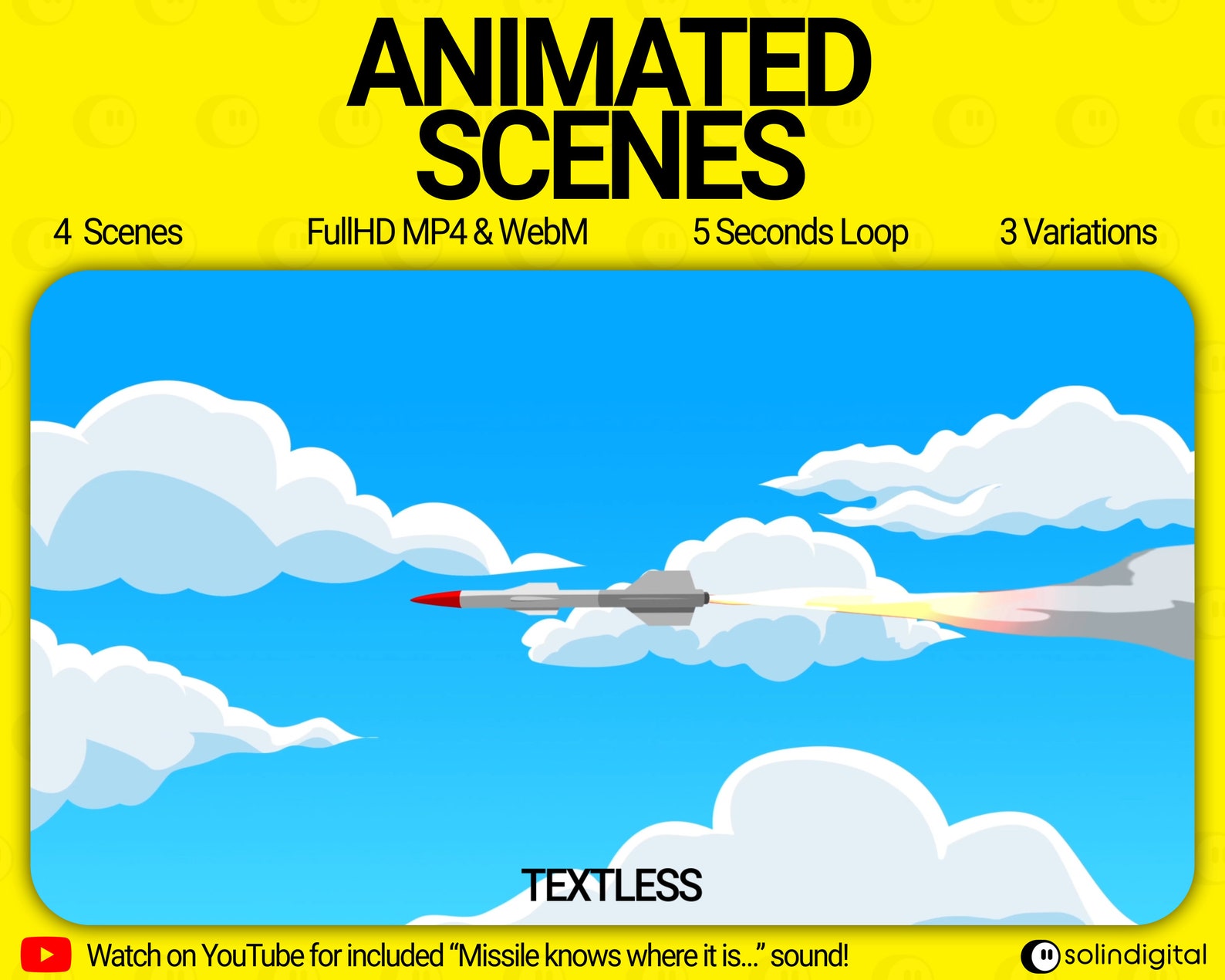 Missile Animated Scenes, BRB, Be Right Back, Starting, Ending Soon ...