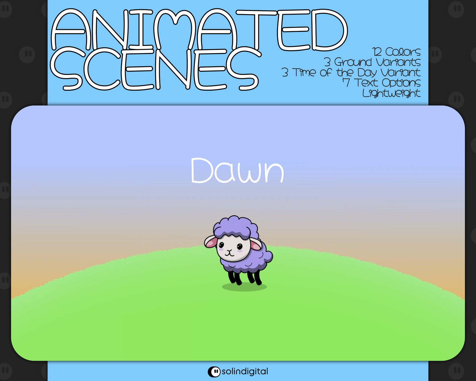 Fluffy Sheep Animated Scenes, BRB, Be Right Back, Starting Soon Twitch ...