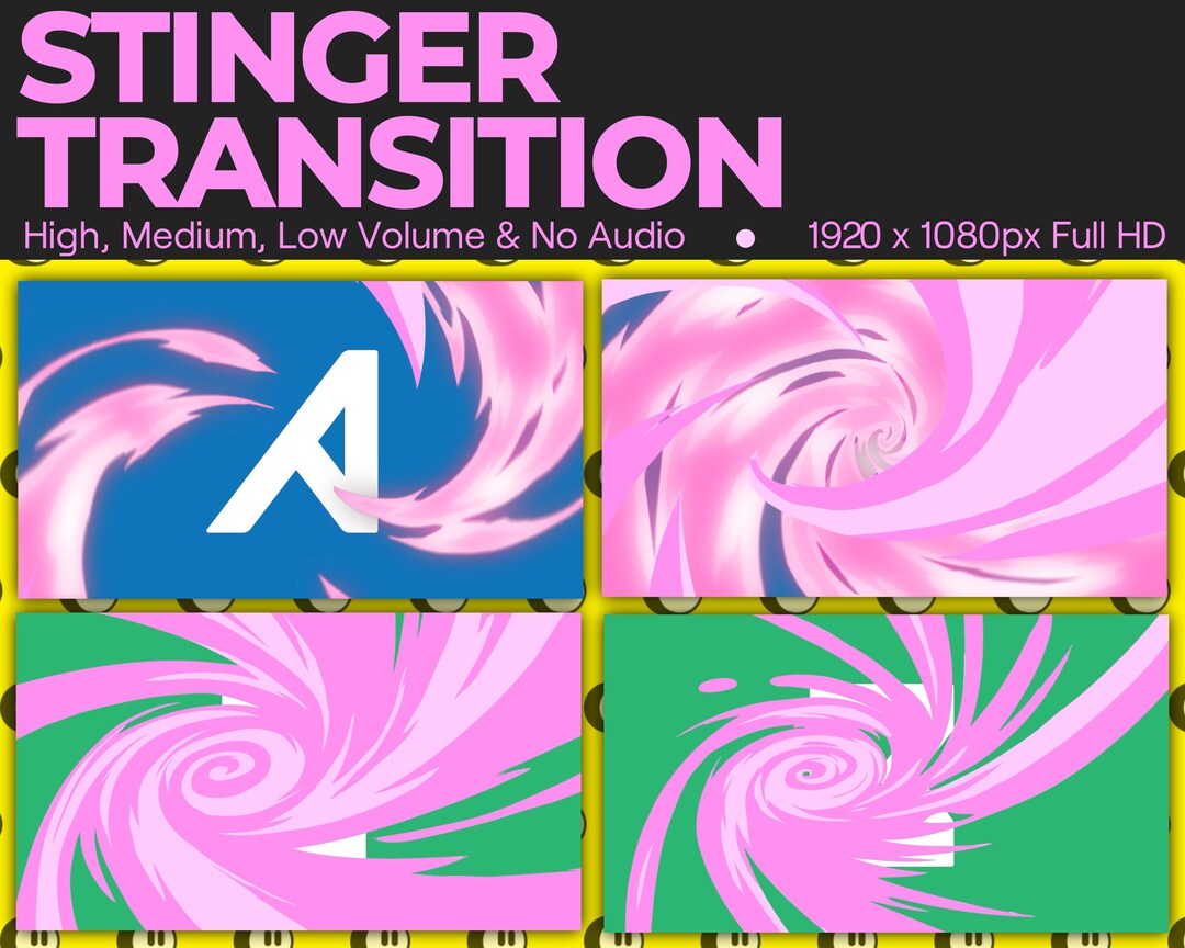Whirlwind Stinger Transition, Animated Twitch Overlays, Twitch Transitions With Sound for ...