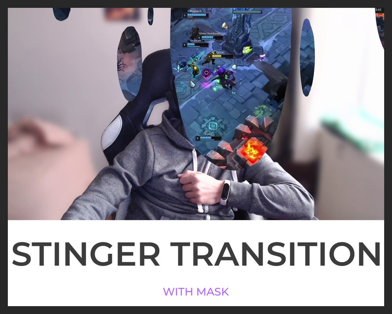 Melt Effect Animated Stinger Transition, Twitch Overlays for Streamers ...