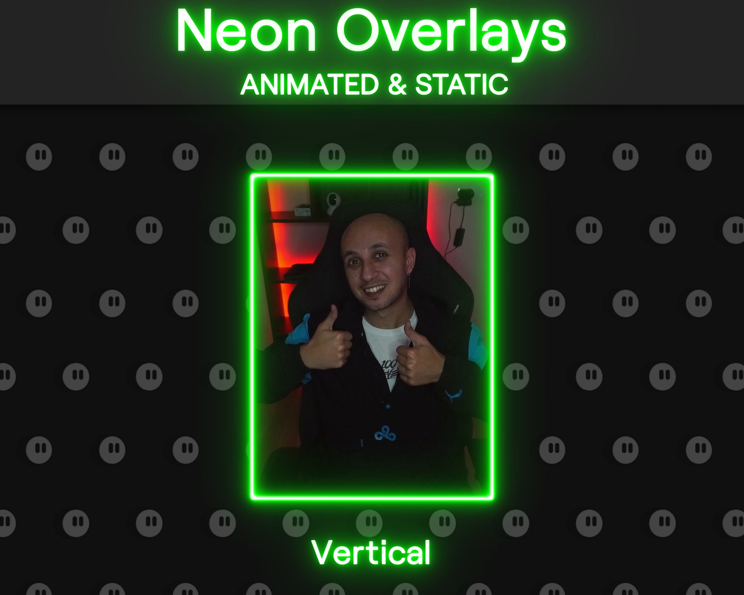 Neon Overlays Animated and Static Camera Borders for - Etsy