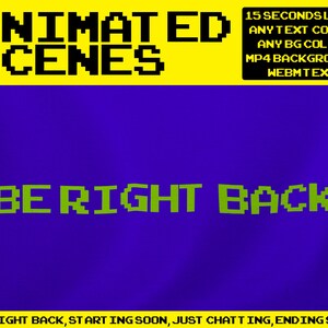 Fabric Animated Scenes, BRB, Be Right Back, Starting Soon Twitch ...