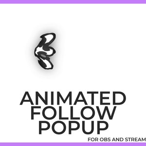 Animated Twitch Fire Follow Pop-up Overlay, Scalable, Easy to Implement ...