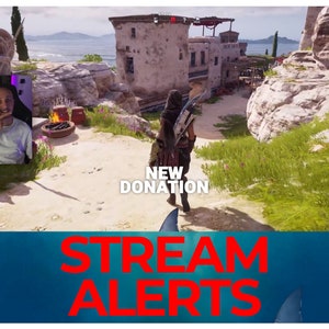 Shark Stream Alerts, Jaws Overlays for Twitch Youtube, Kick and ...