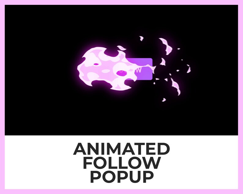 Animated Twitch Fire Follow Pop-up Overlay Scalable Easy to - Etsy