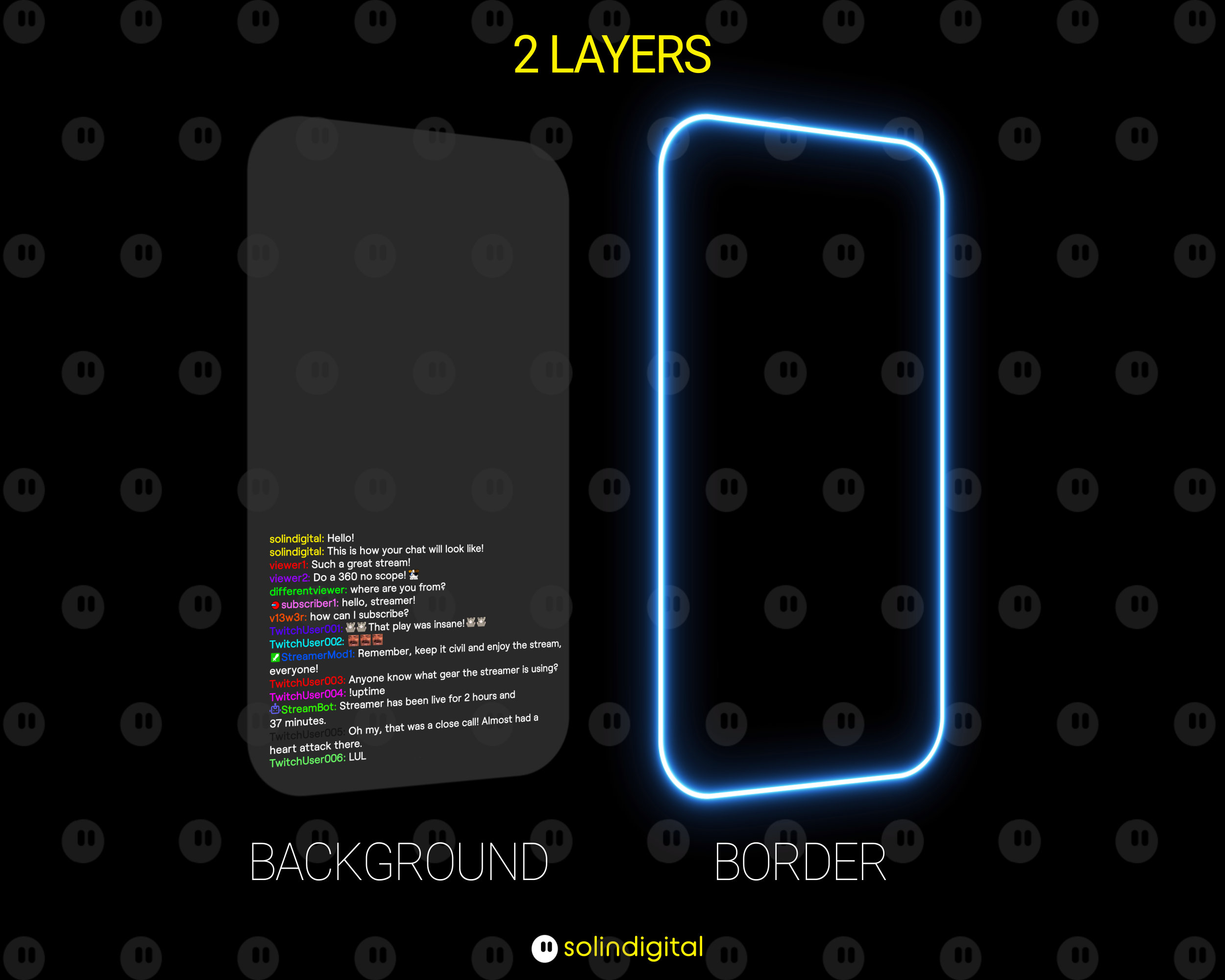 Saber Twitch Chat Box, 2 Layers, 5 Shapes, Animated and Static Space ...