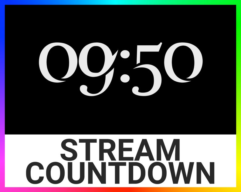 Stream Countdown Stream Starting Timer With Multiple Fonts 5 - Etsy