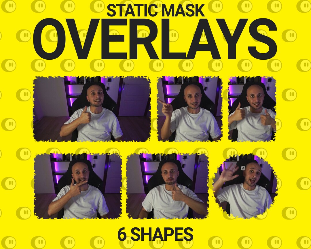 Chipped Mask Overlays, Rough Camera Borders for Streaming, Webcam ...