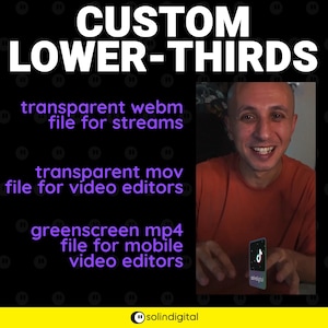 Card Custom Social Media Lower Thirds for Twitch, Youtube, Tiktok ...