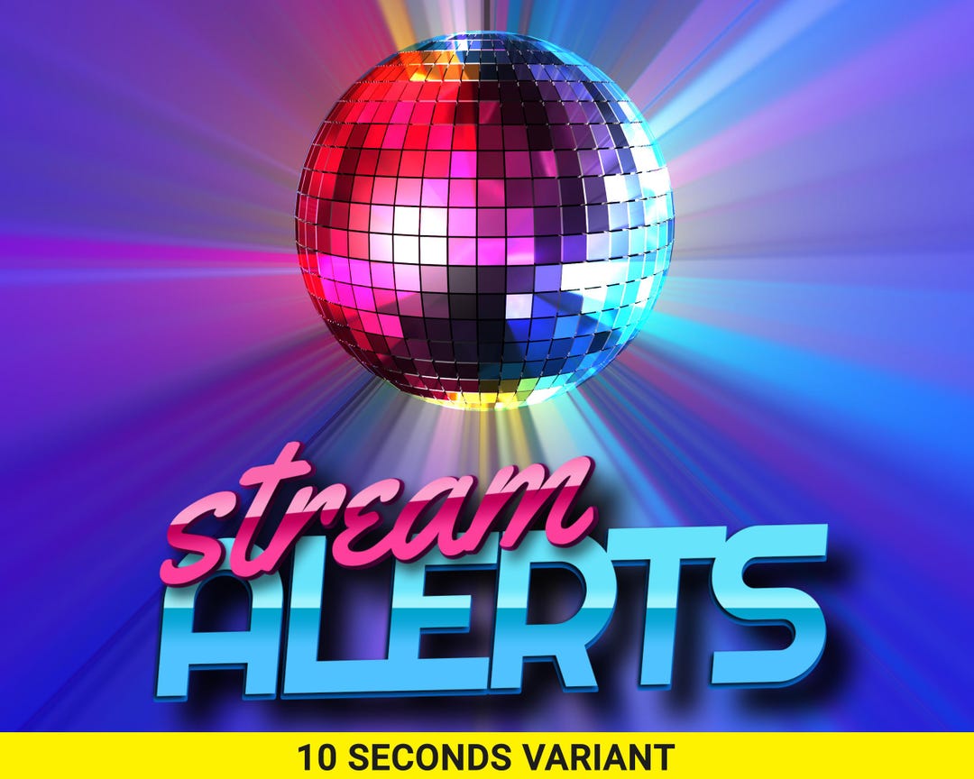Disco Ball Stream Alerts for Twitch, Retro Groovy Lightweight Animated ...