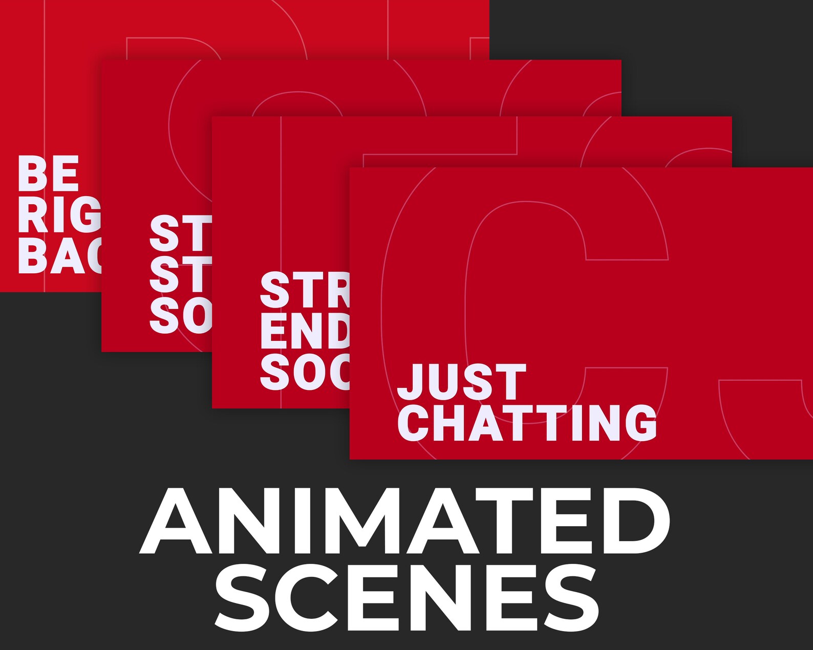 Clean Animated Scenes, BRB, Be Right Back, Starting Ending Soon, Just ...