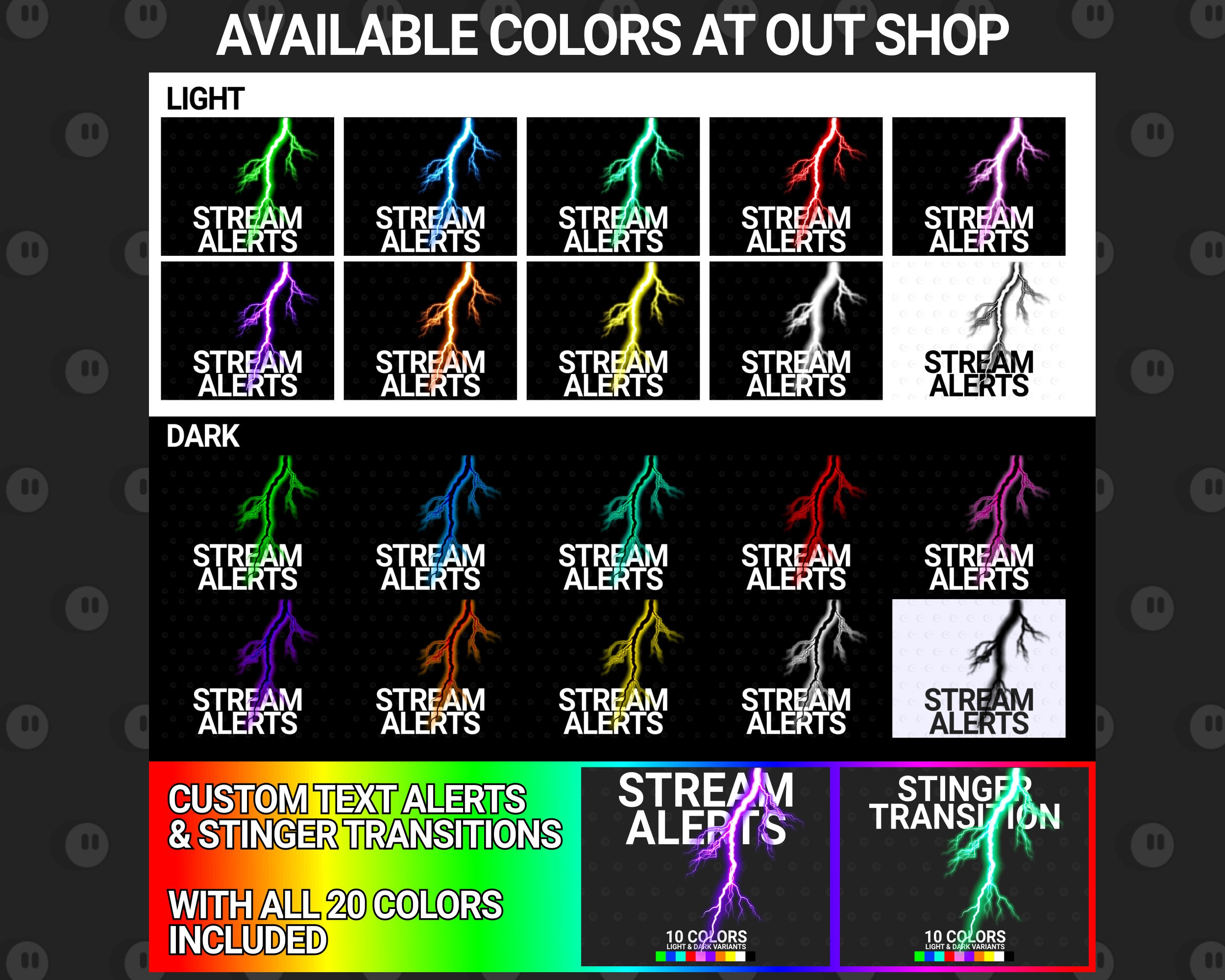 Lightning Strike Stream Alerts for Twitch, Electric Thunder Flash ...