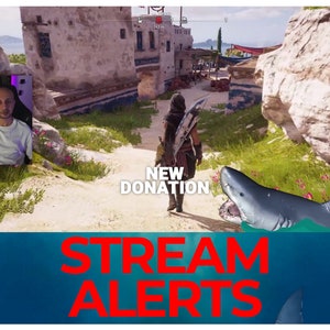 Shark Stream Alerts, Jaws Overlays for Twitch Youtube, Kick and ...