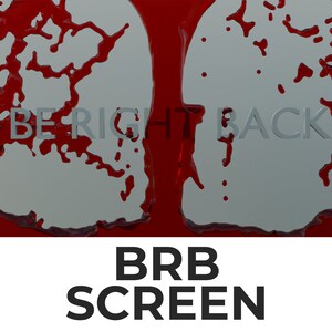 Blood Be Right Back Screen, BRB Animated Scene, Spooky Horror Halloween ...